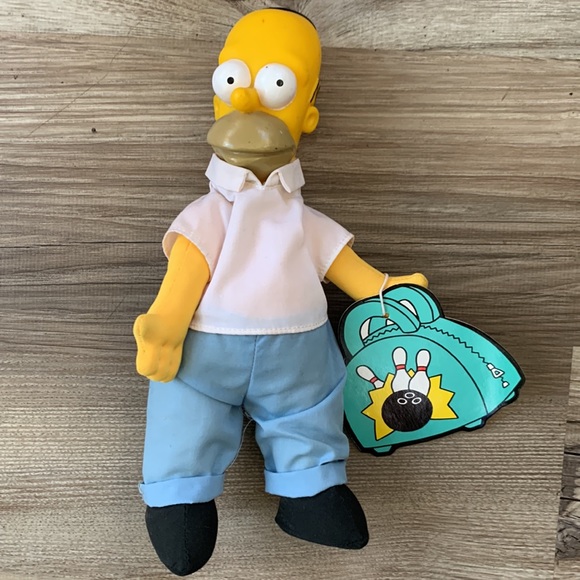 Toys | Vintage Homer Simpson Doll 199 Matt Groening Cartoon Character Stuffed Toy | Poshmark